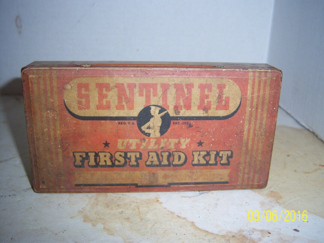 Early Sentinel Military First Aid Kit Forest City Products Co Cleveland ...