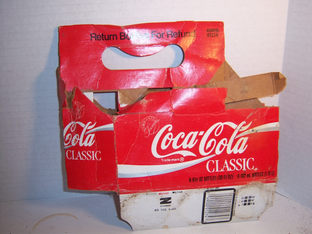 JS -1990's Coca Cola Classic Return Bottles for Refund Bottles SIX- 6 1 ...