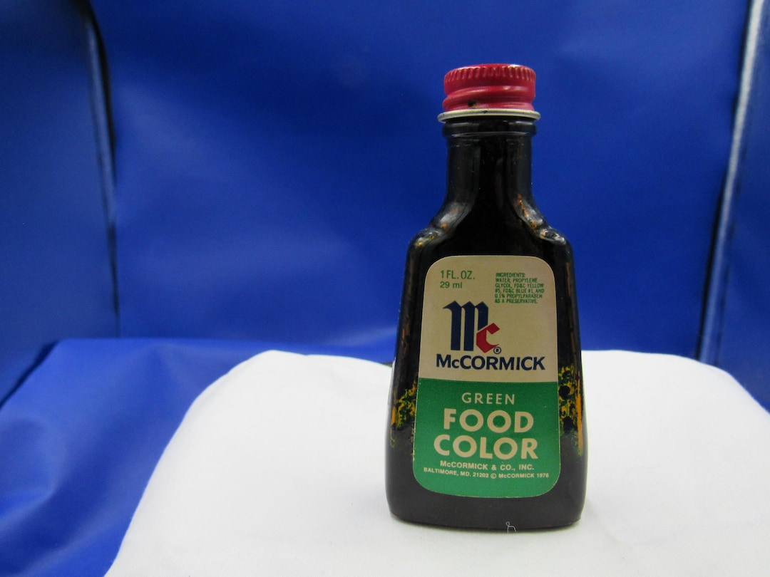 JG1 - 1990's Mccormick Green Food Color Baltimore MD 3 7/8 Inch Tall ...