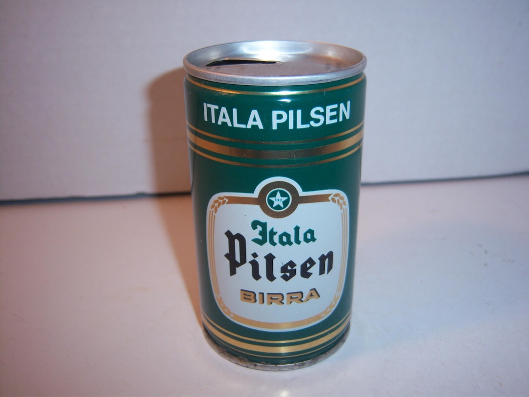 KN - 1970's Itala Pilsen Birra Italian Generic 11.6 OZ EMTY Steel Beer ...