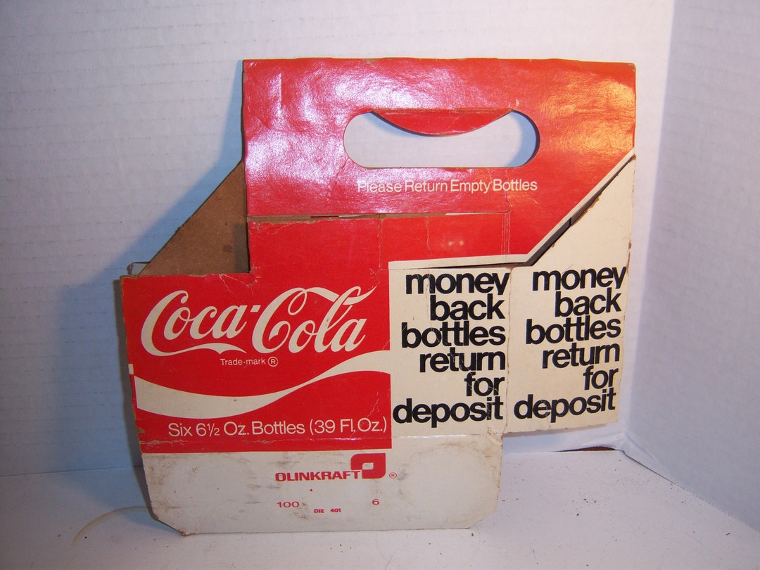 JS -1970-80's Coca Cola Money Back Bottles SIX- 6 1/2 Oz Soda Bottles 6 ...
