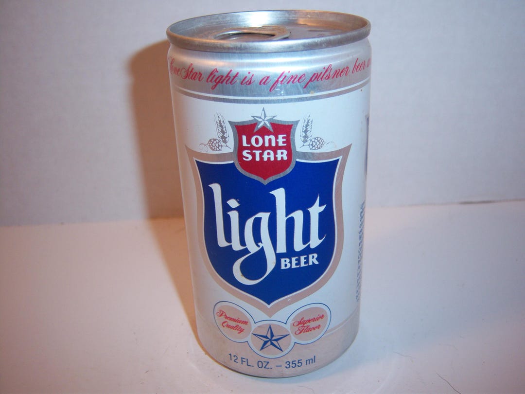 KN - 1970-80's Lone Star LIGHT Beer 12oz Aluminum Beer Can Lone Star ...