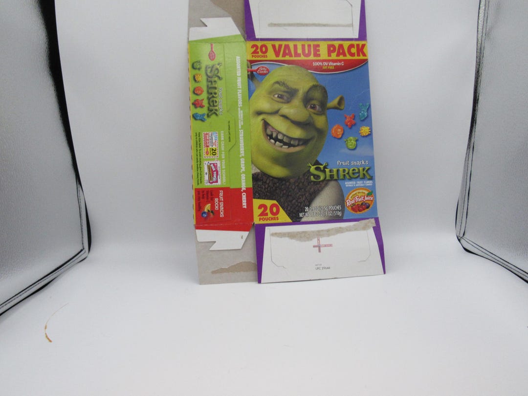 Feb 2005 Empty Fruit Snacks Box With Shrek on the Front and Back. - Etsy