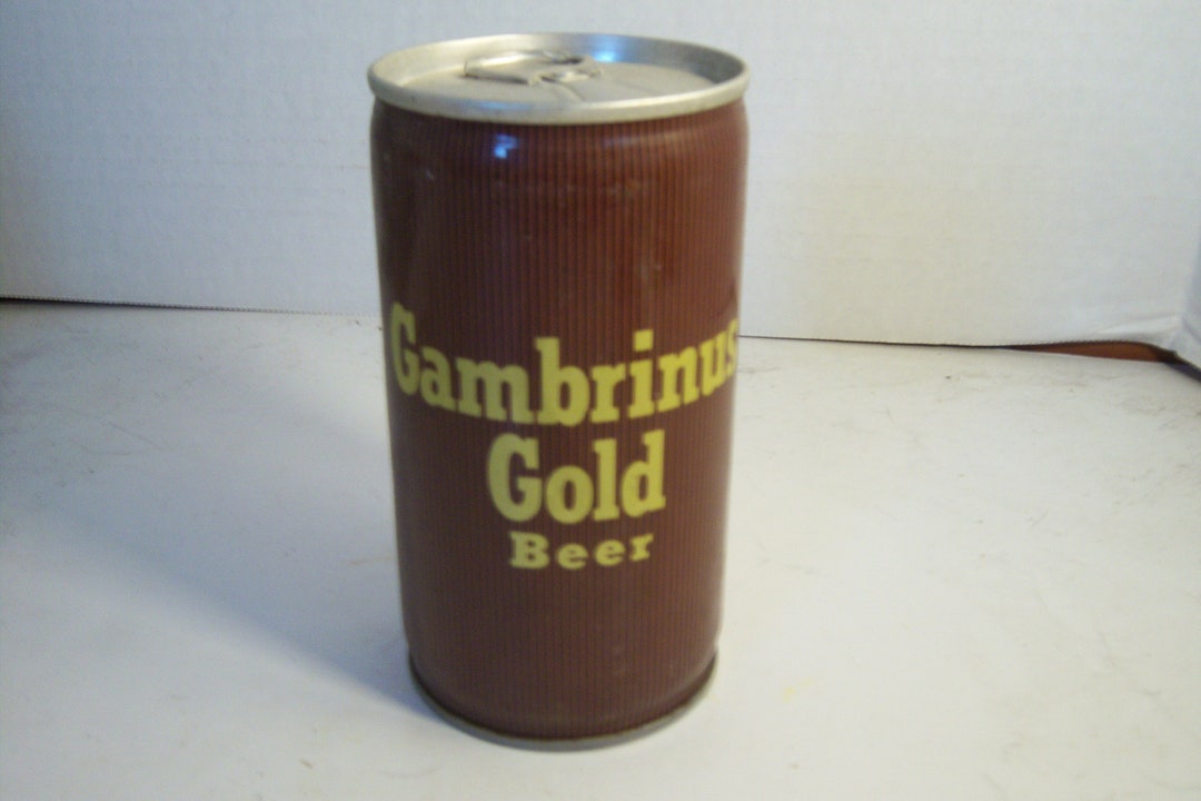 1970's Gambrinus Gold Beer Pittsburgh Brewing Co Pa 12 Oz Steel Beer ...