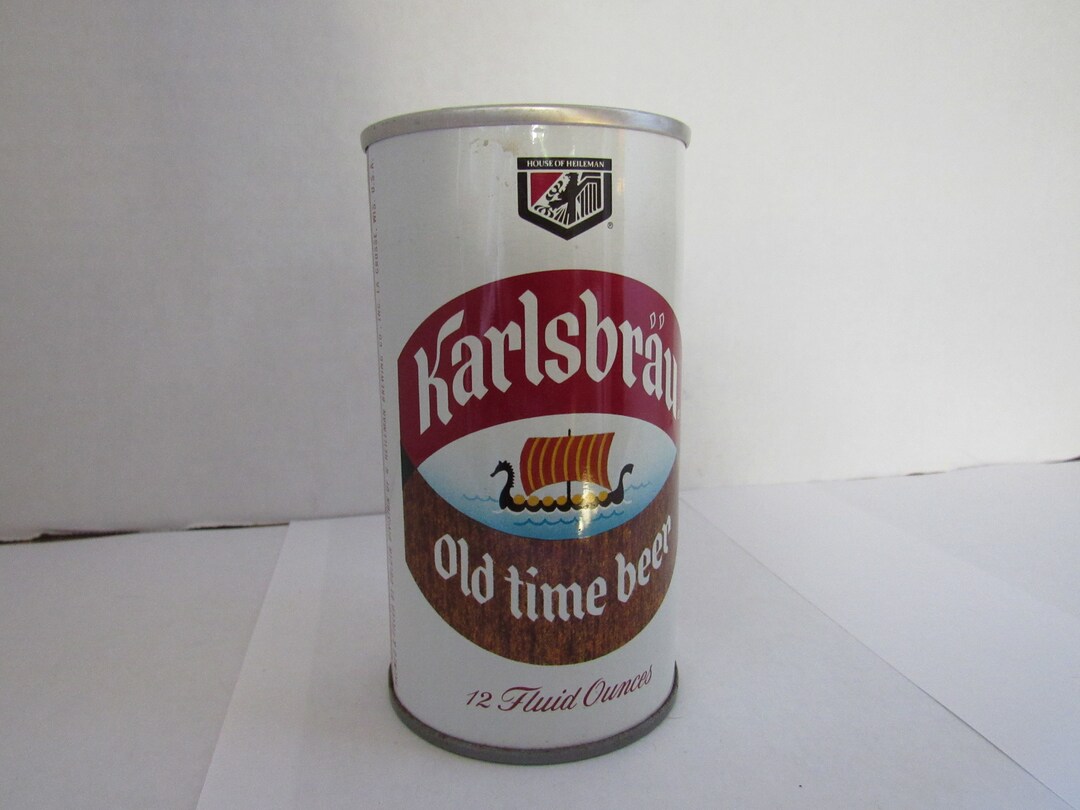 KN 1970's Karlsbrau Old Time Beer 12 Oz Steel Beer Can G Heilman ...