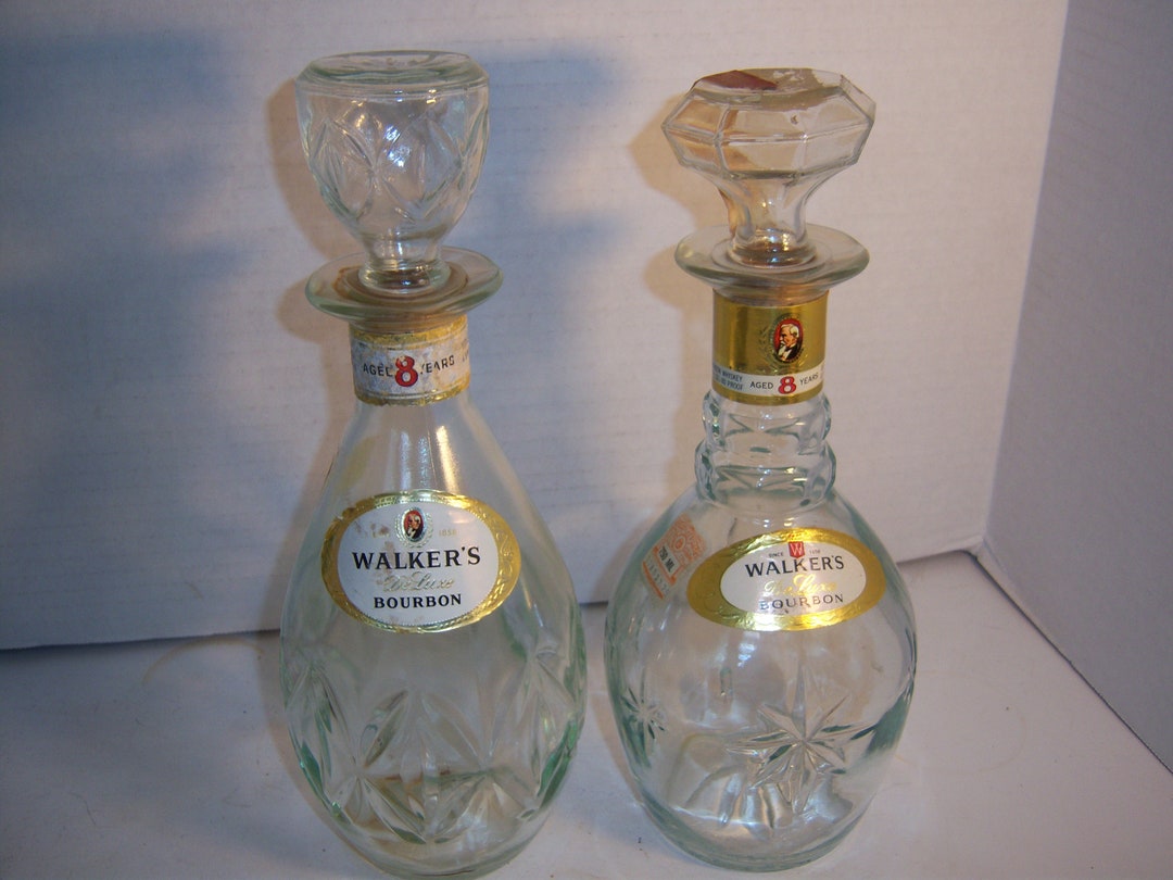 1960's Set of 2 Hiram Walker's Deluxe Bourbon Whiskey Peoria ILL ...