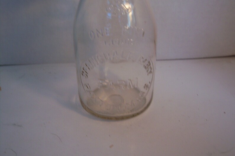 1940's Springdale Dairy Paxton Mass Clear 7 1/4 Pint | Etsy