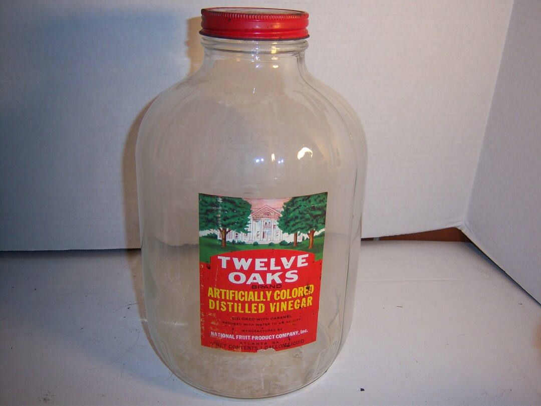 VD1 1950-60's Twelve Oaks Distilled Vinegar 1 Gallon National Fruit ...