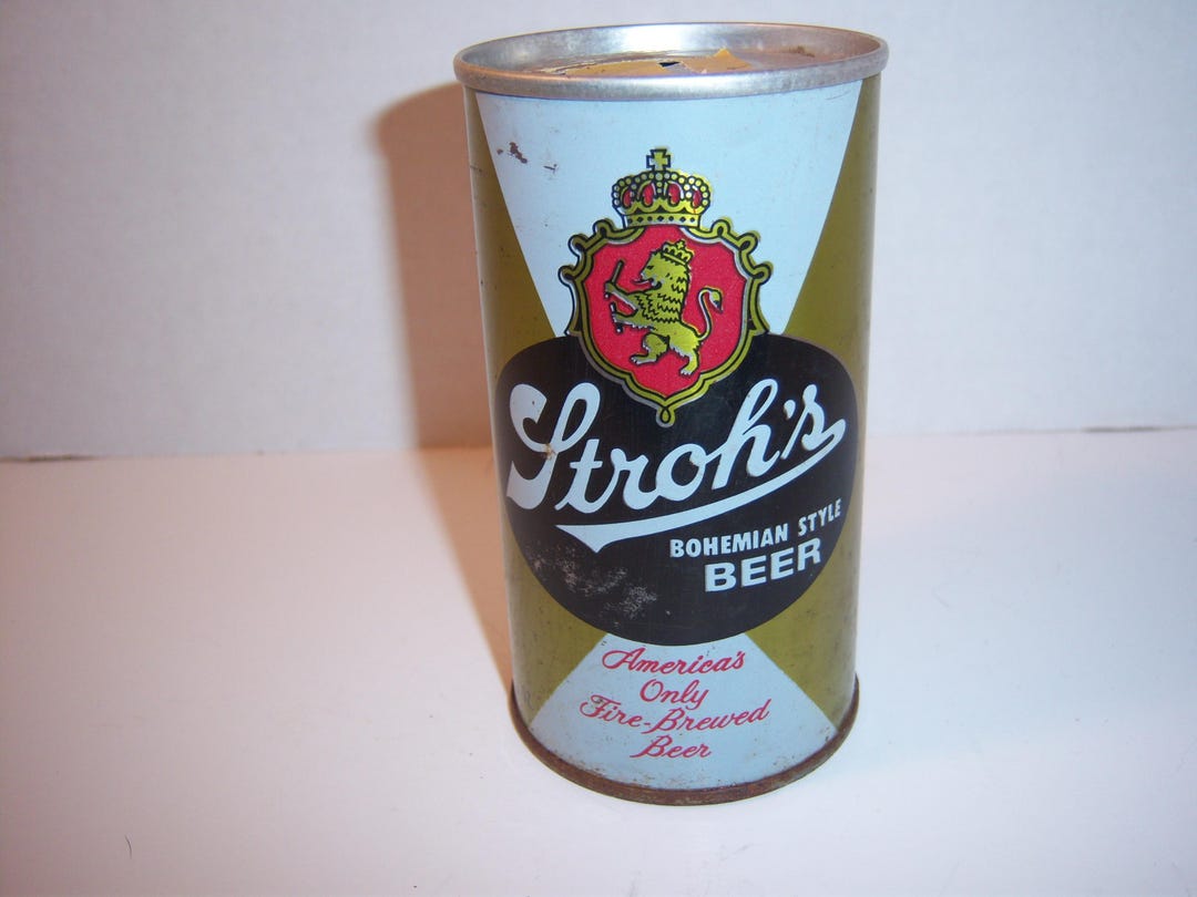 KN - 1970's Stroh's Bohemian Style Detroit Mich Beer 12 Oz EMPTY Steel ...