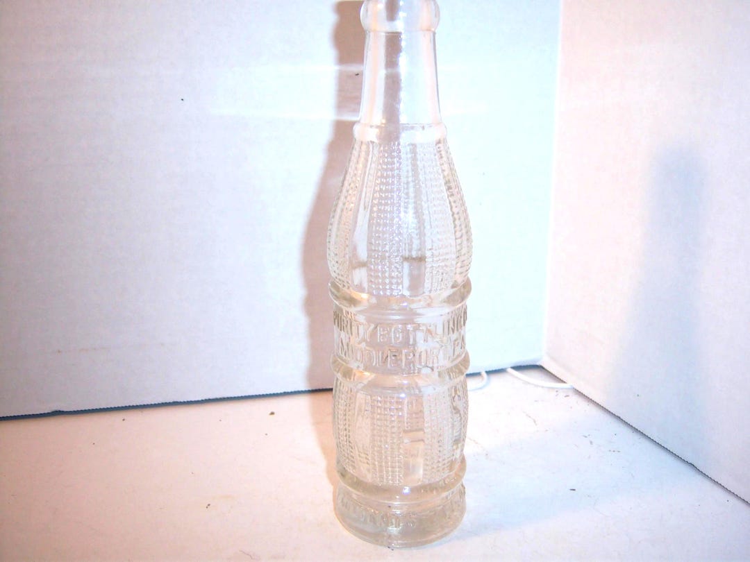 PA2 - 1940 Purity Botting Co Middleport PA 7 Oz Clear Deco Soda Bottle 8 1/2 Inches Tall - Etsy