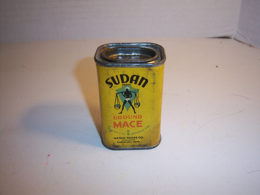 1940's Sudan Man Ground Mace Wedsco Foods Cincinnati Ohio 2 3/4 Metal ...