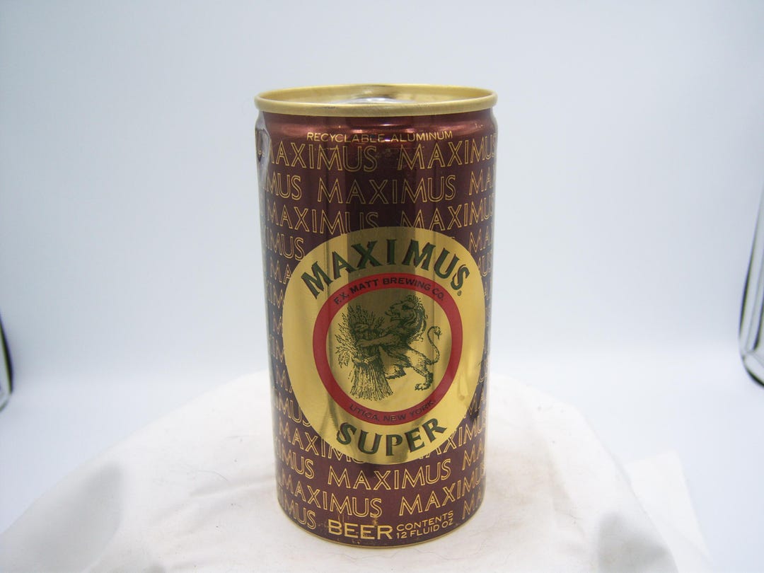 LE - 1970-80's Maximus Super Aluminum 12 Oz EMPTY Pull Tab Can FX Matt ...