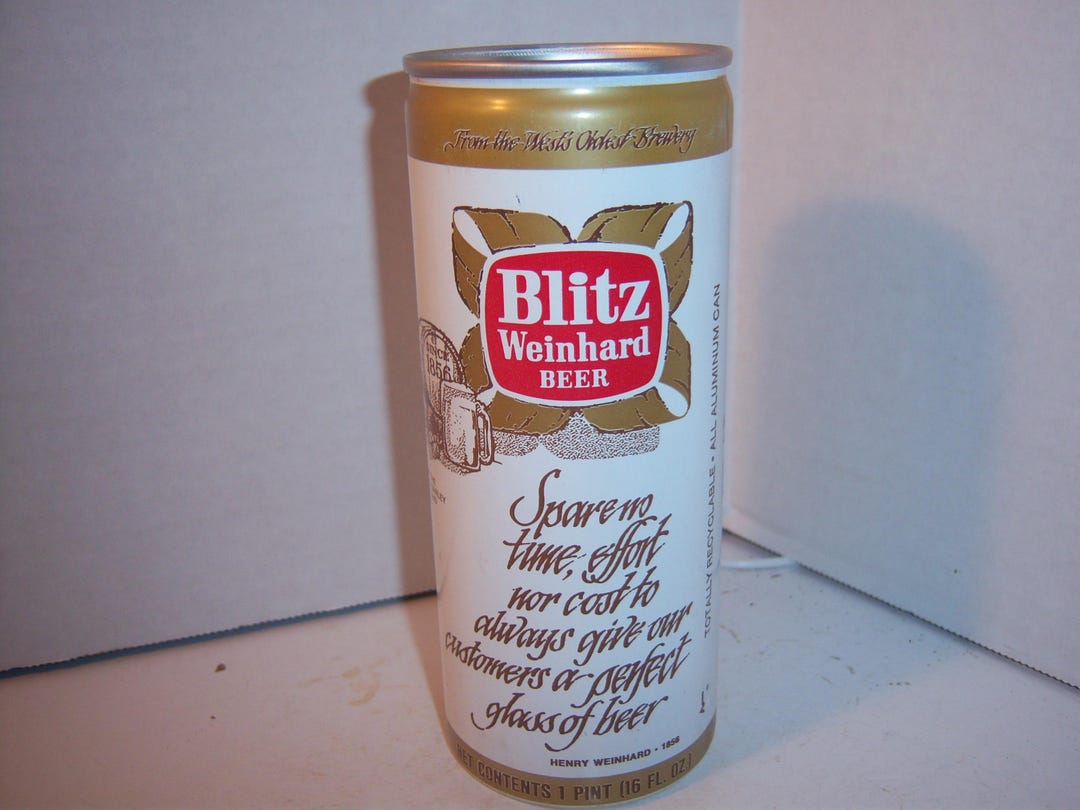 LE - 1970-80's Blitz-weinhard Co Beer Portland or 16 Oz Aluminum Pull ...