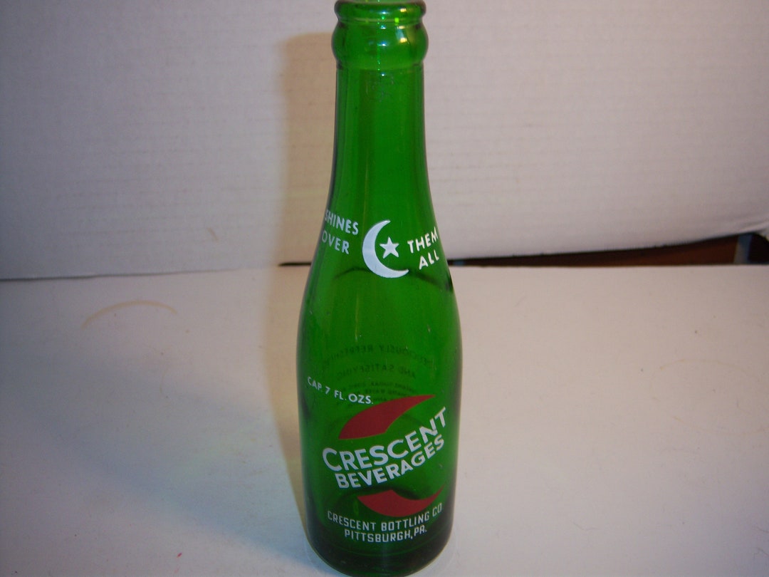 1950's Crescent Beverages Pittsburgh Pa 7 Oz Green Acl Painted Label ...