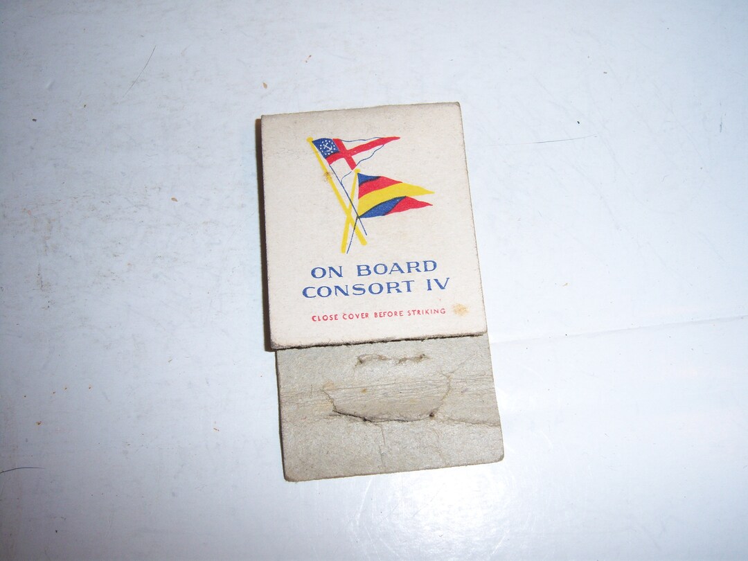 DM 1930-60's Consort IV Steamship Lines Ship Boat Sailing Matchbook ...
