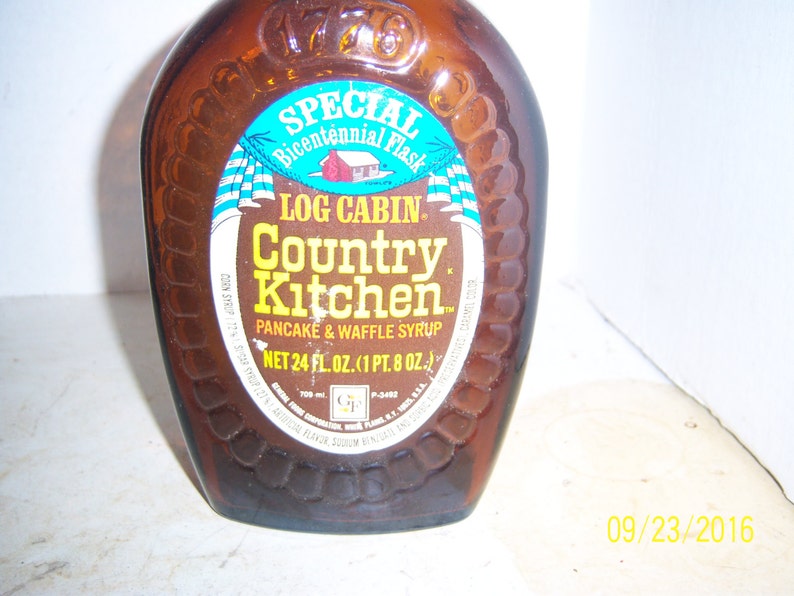 1976 Log Cabin Country Kitchen Maple Syrup 8 1/4 Inches Tall - Etsy
