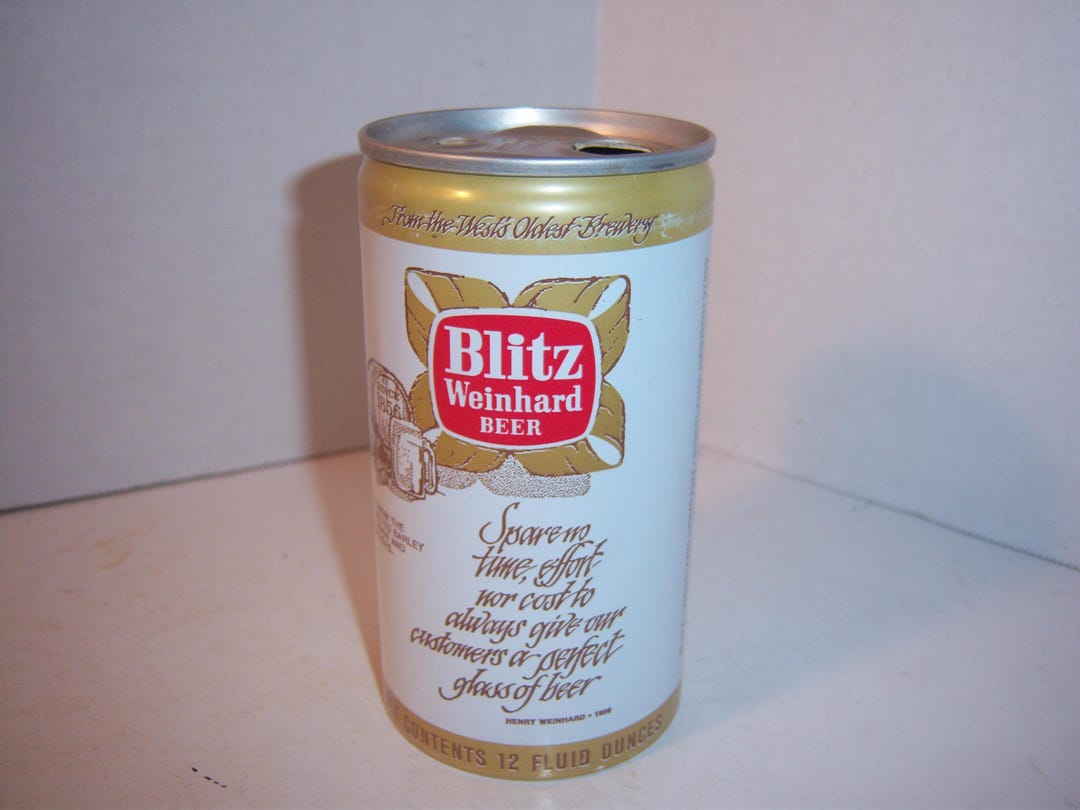KN - 1970-80's Blitz-weinhard Co Beer Portland or 12 Oz Aluminum PUSH ...