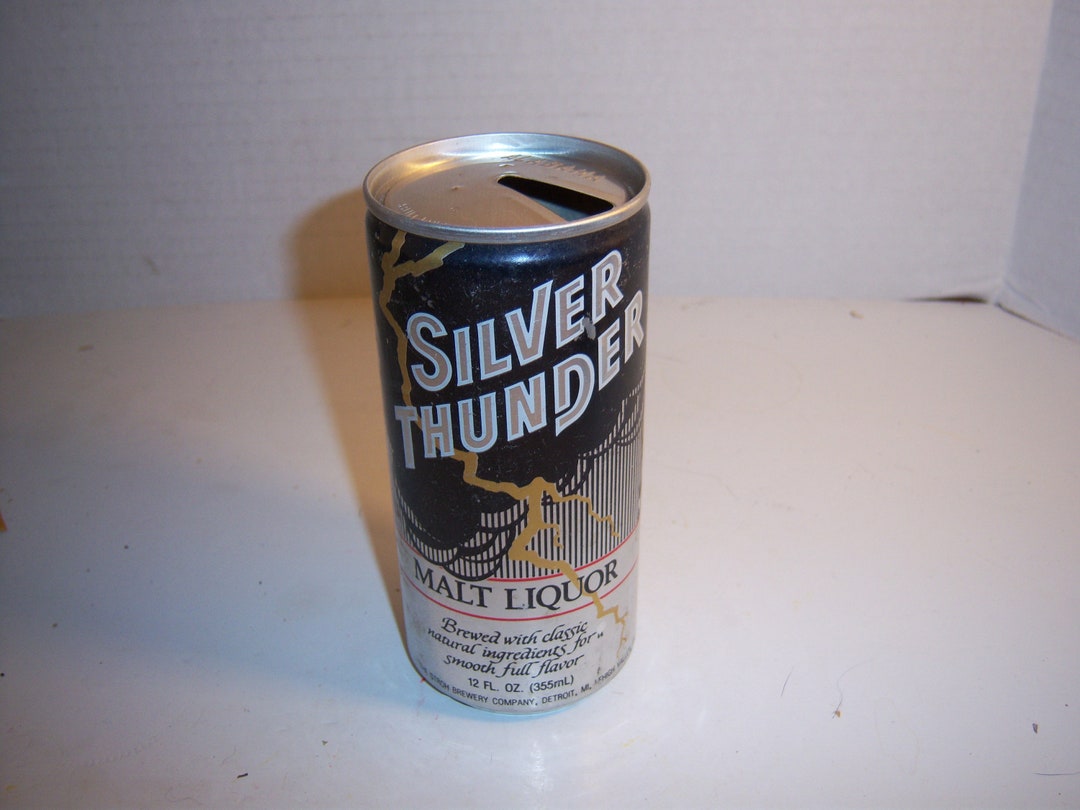 1970's Stroh's Silver Thunder Malt Liquor Detroit Mich Beer 12 Oz ...