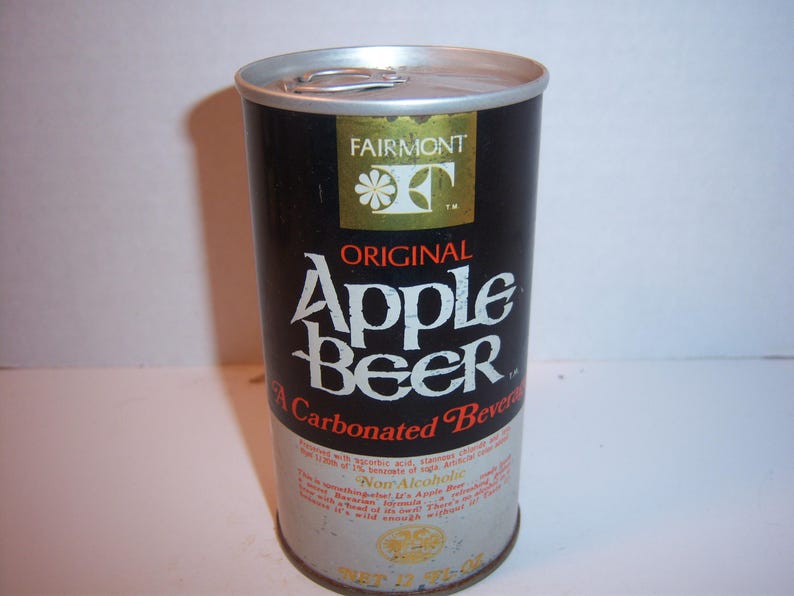 KN - 1970's Fairmont Foods Co Omaha Nebraska Apple Beer Beverage 12 Oz ...