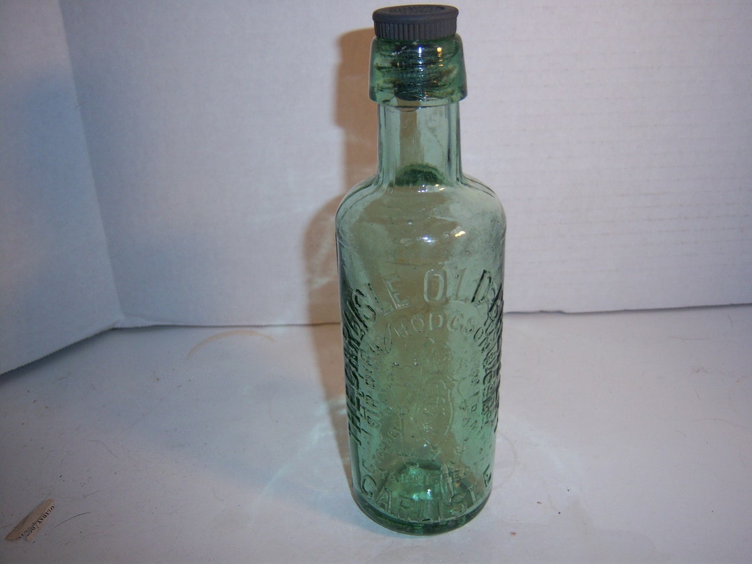 LB - 1900's Aqua Carlisle Old Brewery 8 1/8" England Mineral Water Soda ...