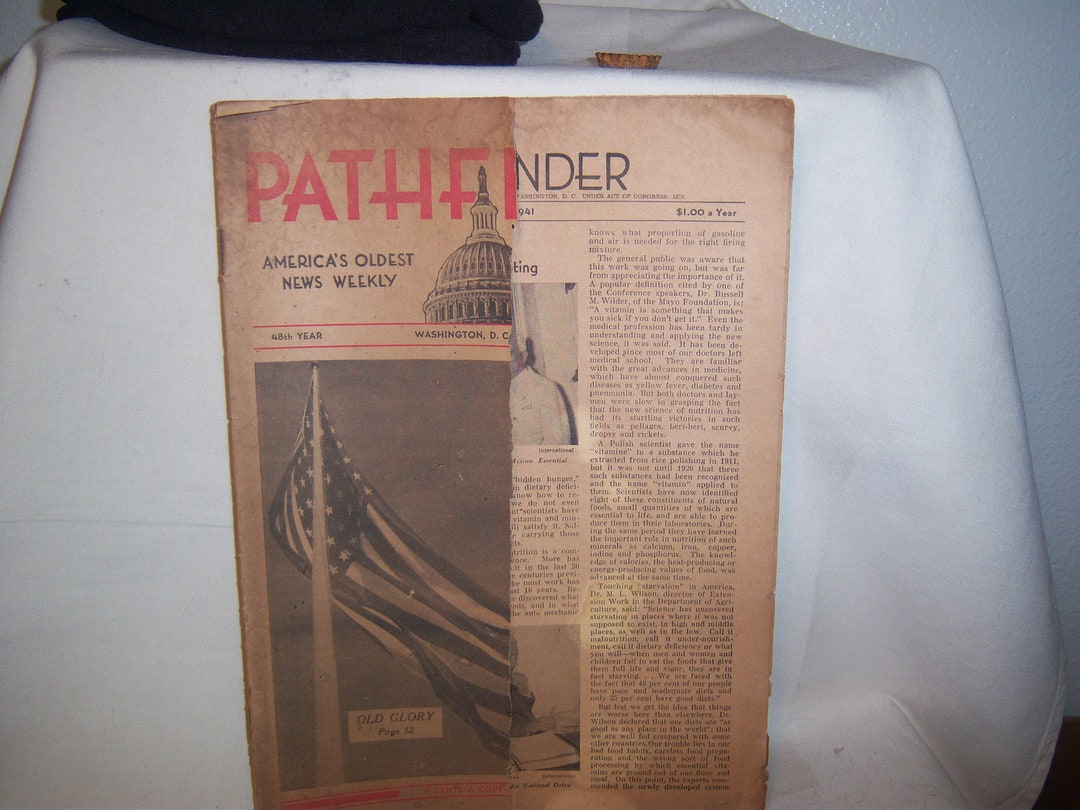 June 14, 1941 Pathfinder Magazine With "old Glory" US Flag - Etsy