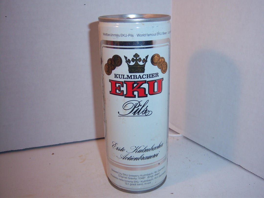 LE - 1970's Kulmbacher EKU Pils Eku Brewery Kulmbach West Germany 16.9 Fl Oz EMPTY Pull Tab Beer ...