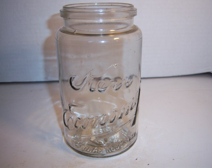 Kerr Economy Trademark Quart Canning Jar With Original Lid and Clamp ...