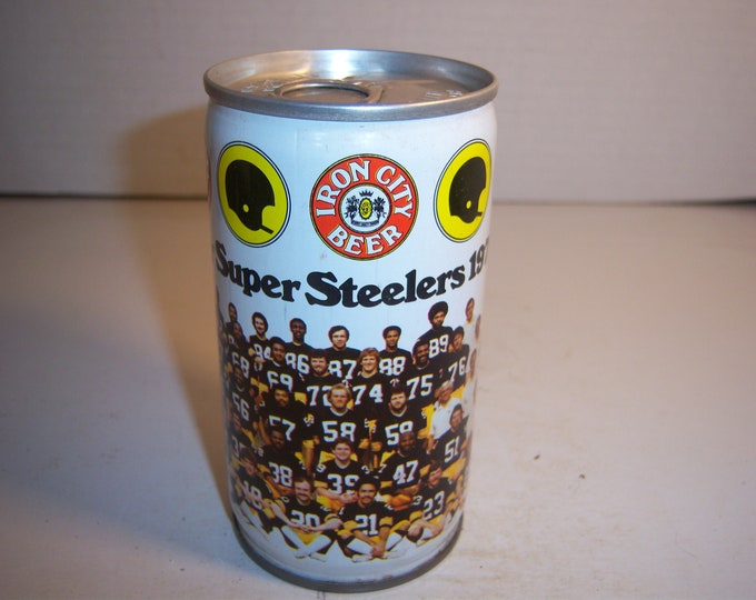 KN - 1979 Iron City Beer Super Super Steelers 12 Oz Pull Tab STEEL Beer ...