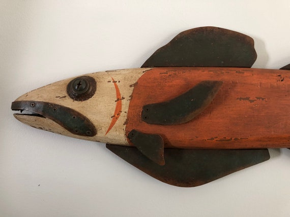 Snapper Wood and Metal Fish | Etsy