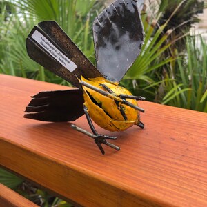 Recycled Metal Bird Sculpture - Etsy