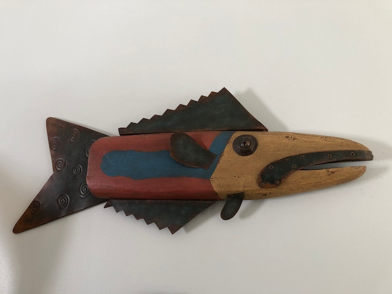 Snapper Wood and Metal Fish - Etsy