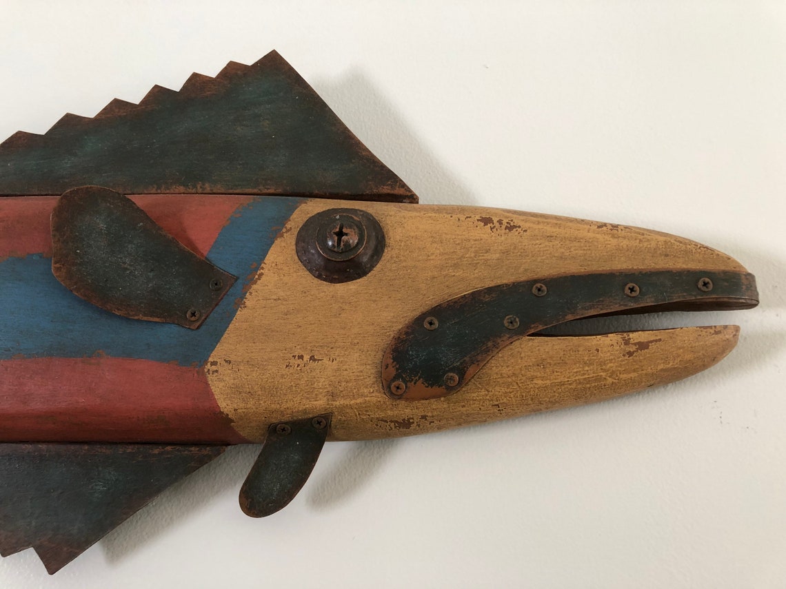 Snapper Wood and Metal Fish - Etsy