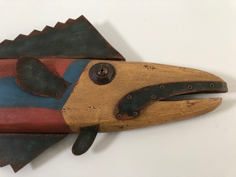 Snapper Wood and Metal Fish - Etsy