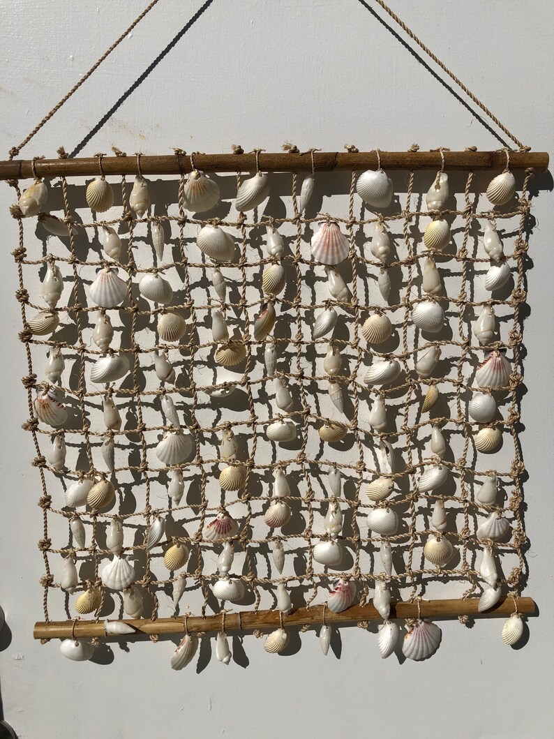 Rope & Sea Shell Wall Hanging - Etsy