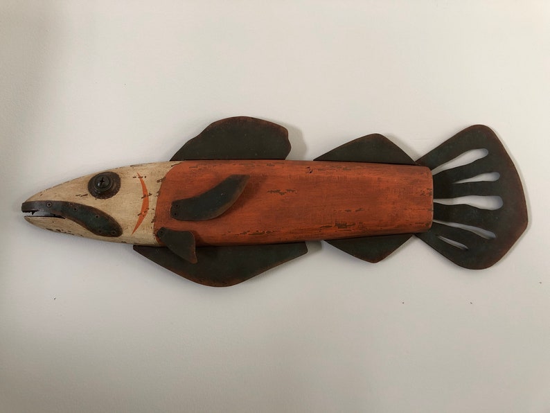 Snapper Wood and Metal Fish - Etsy