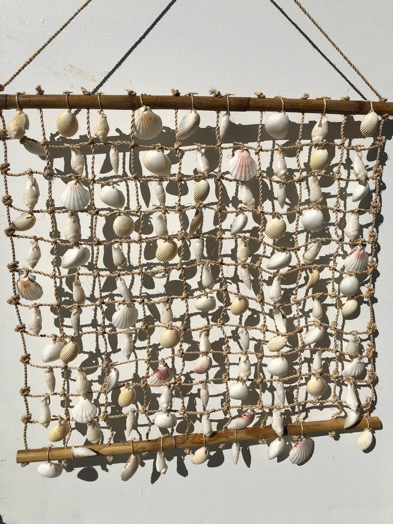 Rope & Sea Shell Wall Hanging - Etsy