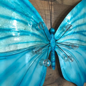 Turquoise Blue Butterfly With Beads - Etsy