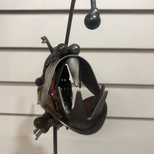 Angler Fish Metal Art Sculpture - Etsy