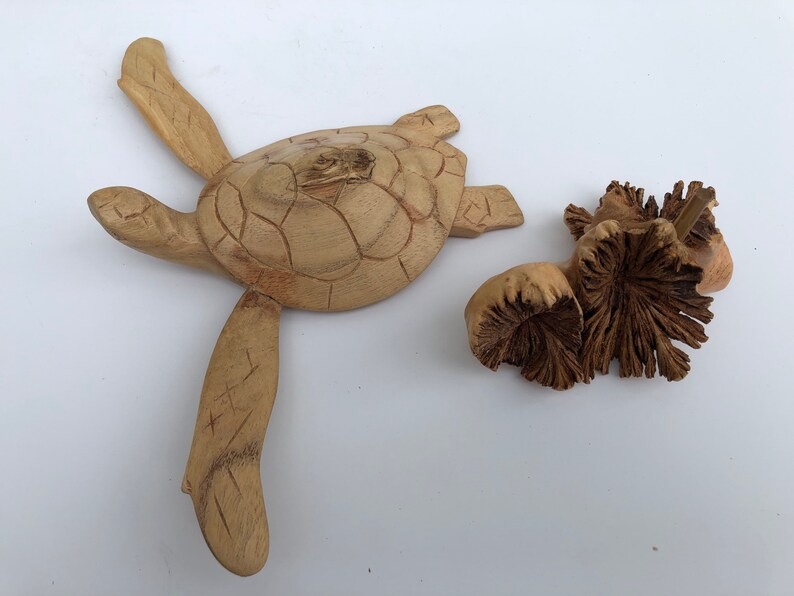 Carved Wood Sea Turtle | Etsy