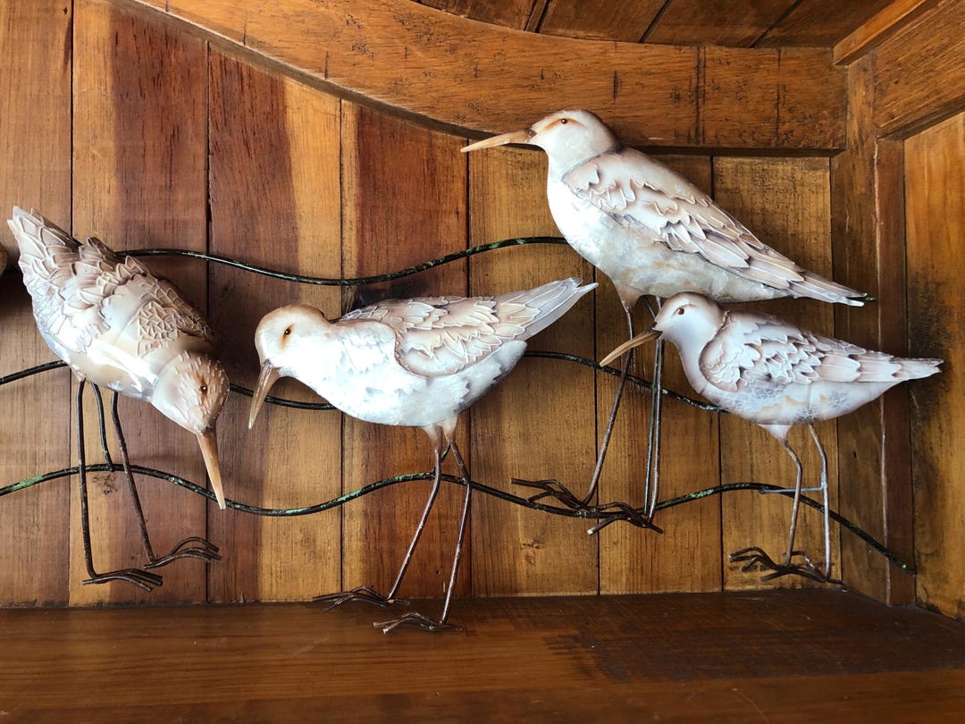 Shorebird Metal & Capiz Wall Hanging - Etsy