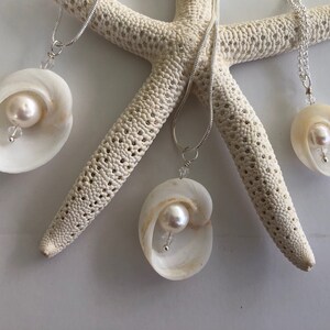 Pearl With Baby's Ear Shell Necklace - Etsy