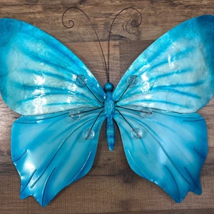 Turquoise Blue Butterfly With Beads - Etsy