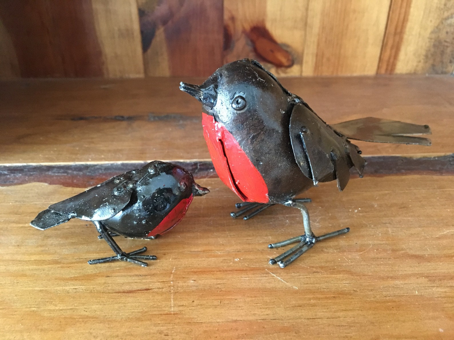 Recycled Metal Robin Sculpture | Etsy