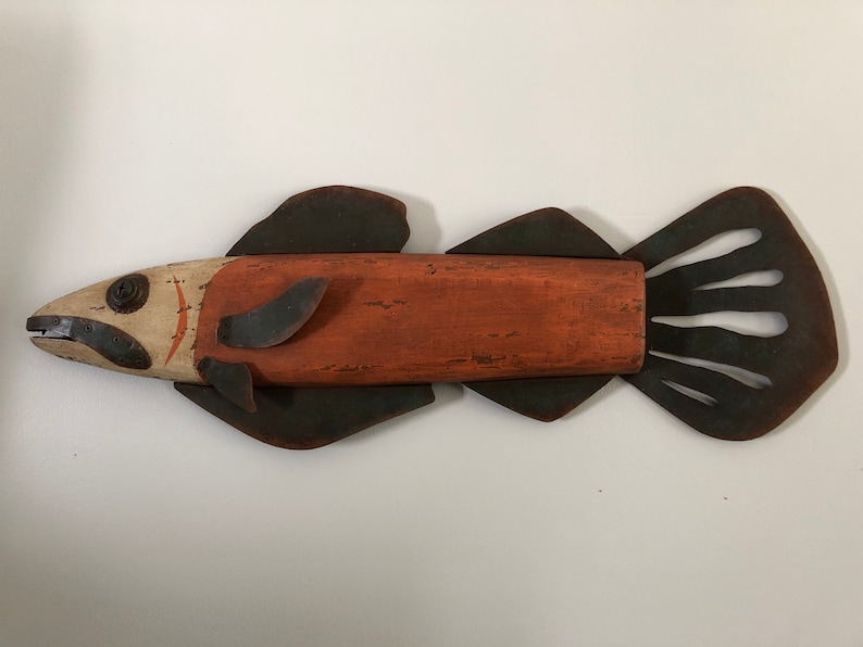 Snapper Wood and Metal Fish - Etsy