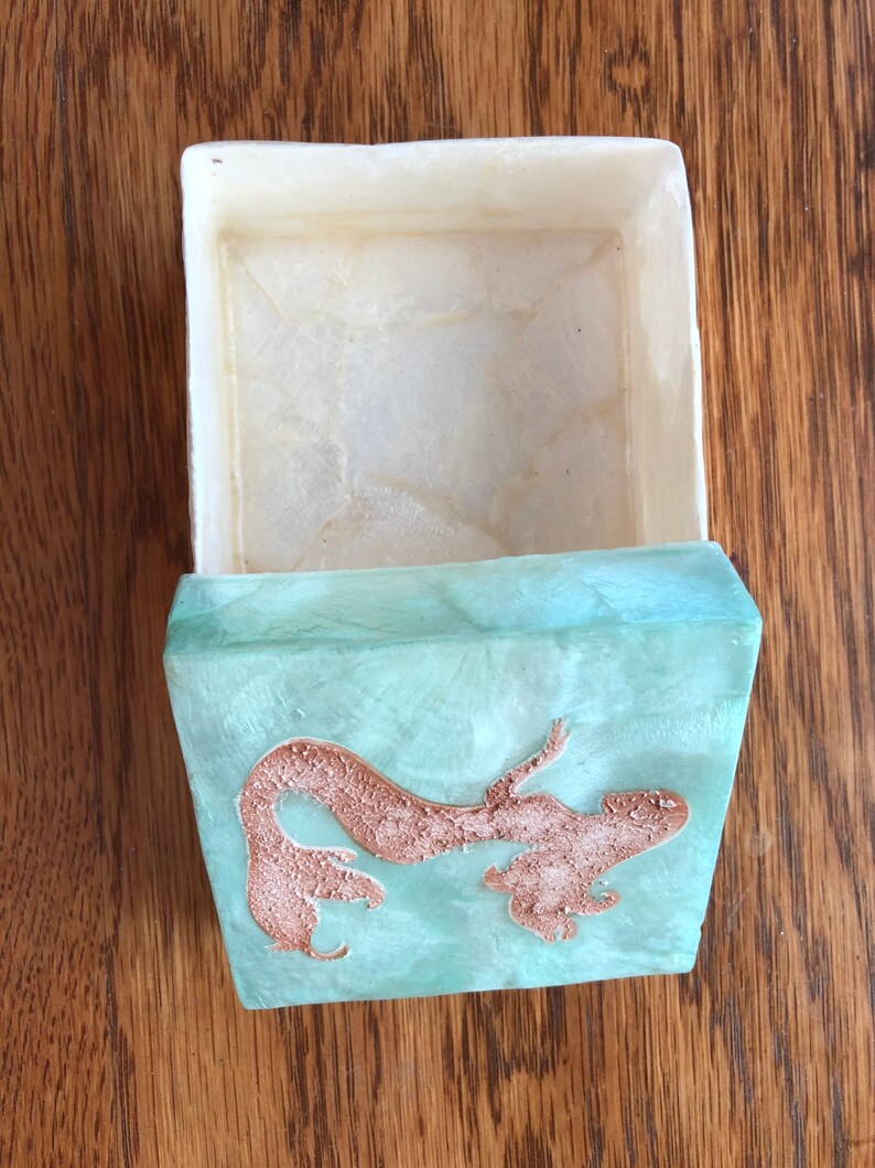 Mermaid Painted Capiz Box - Etsy