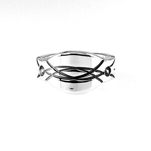 Silver Ring Chased Design - Etsy