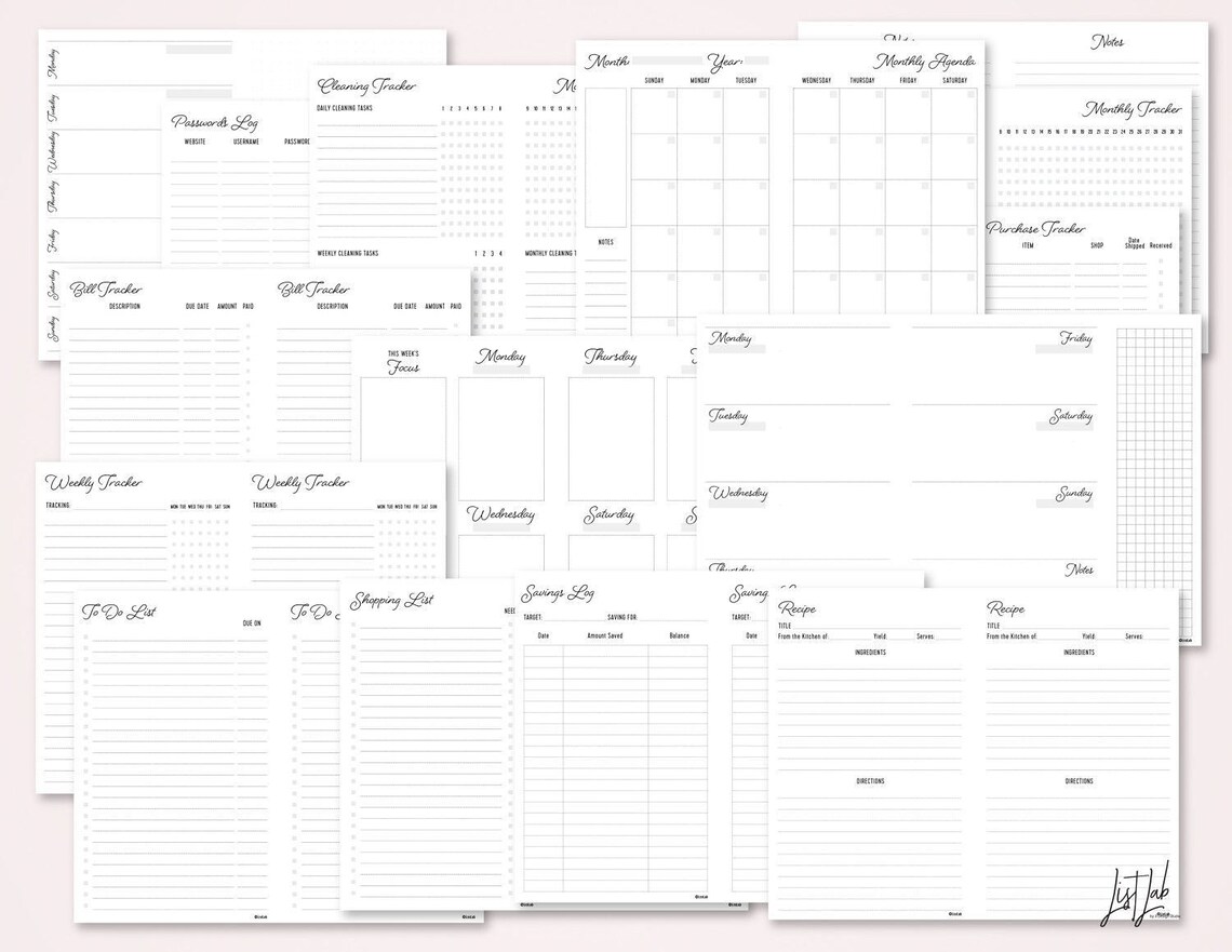 B6 SLIM Size Traveler's Notebook COMPLETE Inserts Bundle - Etsy