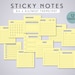 MINI STICKY Notes Printable PDF Fits 1.5in by 2in Notepads - Etsy