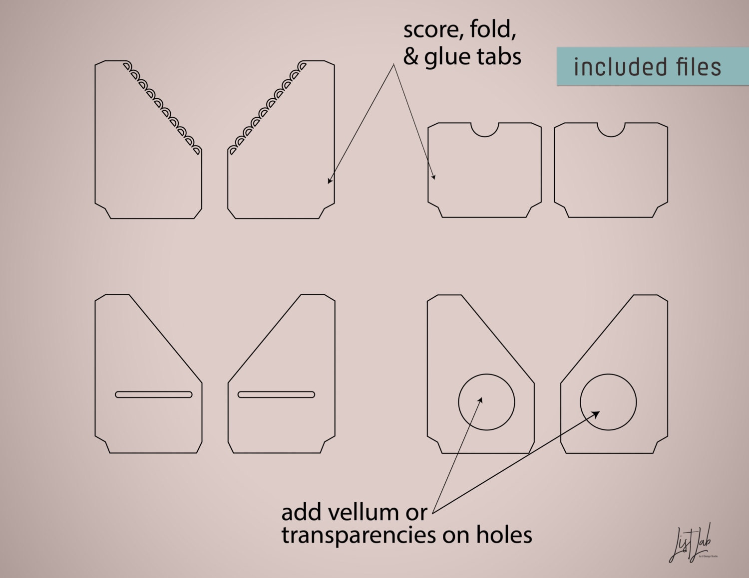 Pocket Size SVG Traveler's Notebook Pockets Die Cutting | Etsy