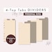 PERSONAL Ring Size 4 TOP Tab Dividers - Overlapping Tabs Style – Die ...